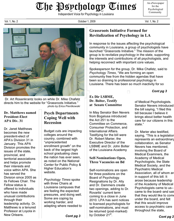 The Psychology Times Volume 1, Number 2 - The Psychology Times